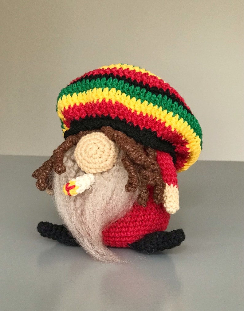 Crochet Rasta Gnome Pattern PDF Smoker Amigurumi Pattern Green - Etsy