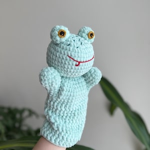 Crochet Frog Hand Puppet Pattern PDF | Frog Amigurumis | Frog Crochet ...