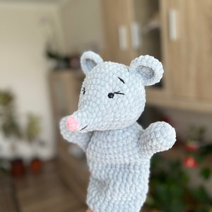 Crochet Mouse Hand Puppet Pattern PDF | Amigurumis Mouse | Easy Crochet ...