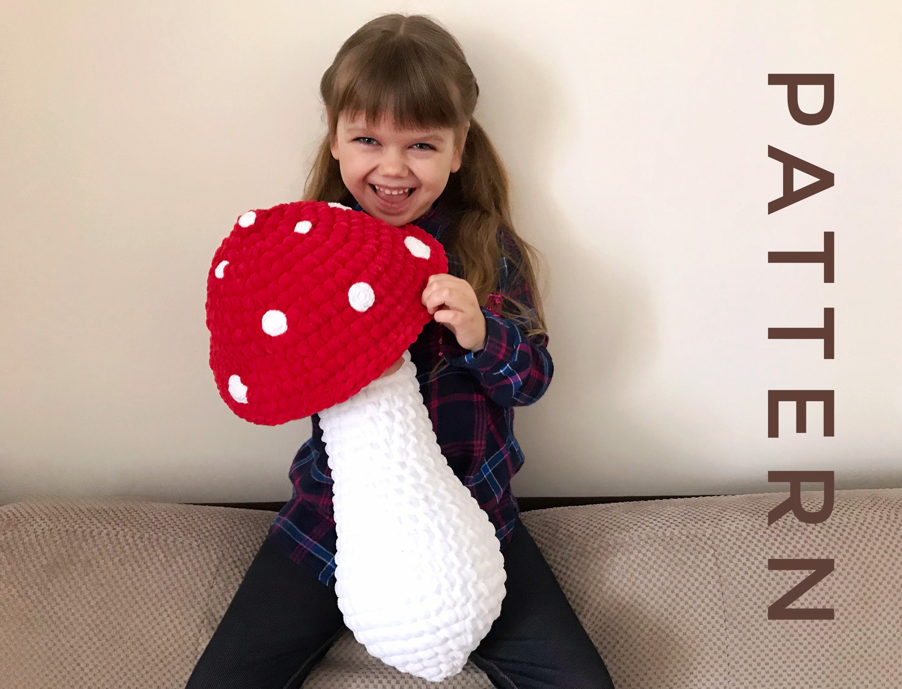 Giant Mushroom Crochet Pattern PDF Jumbo Plush Mushroom - Etsy
