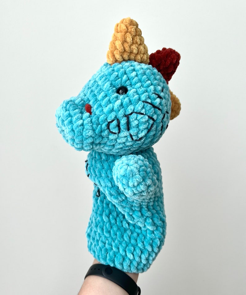 Crochet Dinosaur Hand Puppet Pattern PDF | Crochet Dino Pattern ...