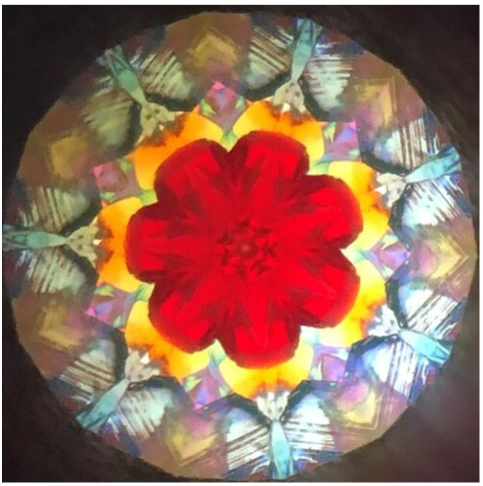 Miniature Kaleidoscope Necklace in Sterling Silver and Purple - Etsy