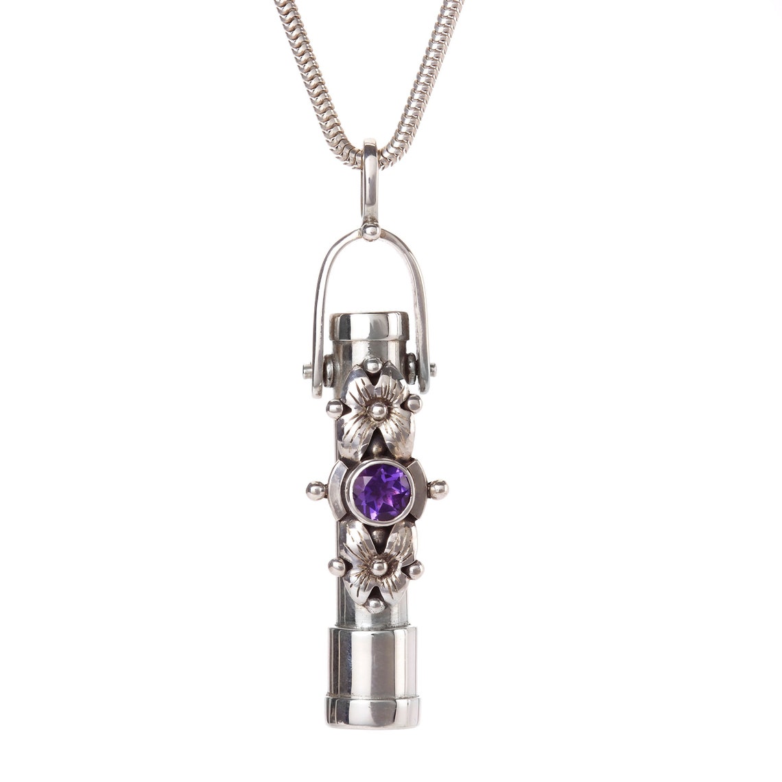 Amethyst Sterling Silver Kaleidoscope Necklace Tropical - Etsy