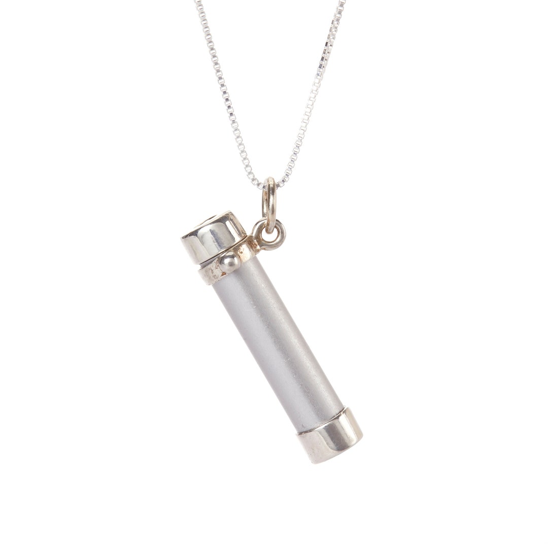 Kaleidoscope Necklace in Silver Anodized Aluminum and Sterling Silver ...