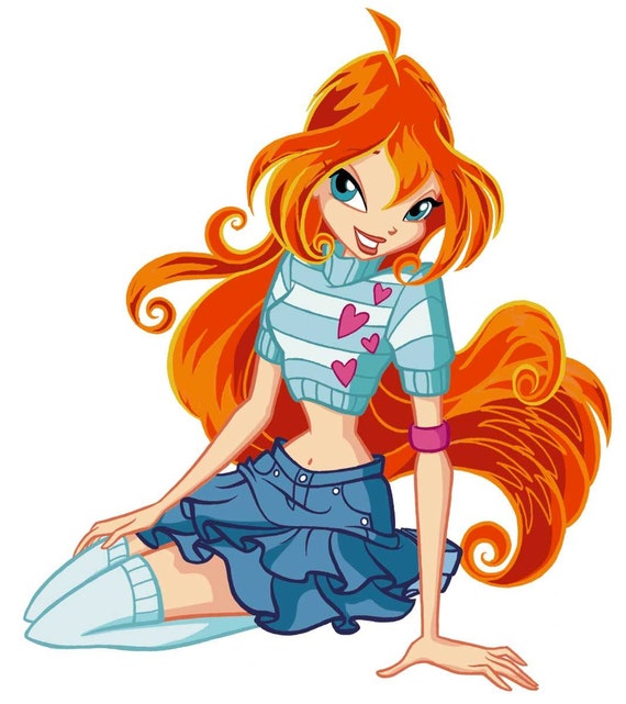 BLOOM WINX Striped Shirt With Hearts Pattern - Etsy BLOOM WINX Striped Shirt With Hearts Pattern - Etsy