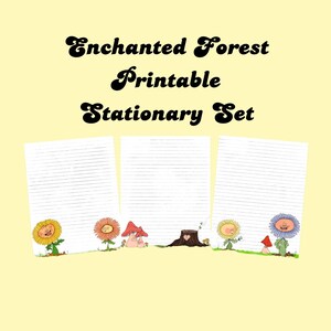 Instant Download and Print Stationary, Printable Wildflower Stationary ...