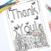 Printable Coloring Page Thank You Themed Coloring Sheet | Etsy