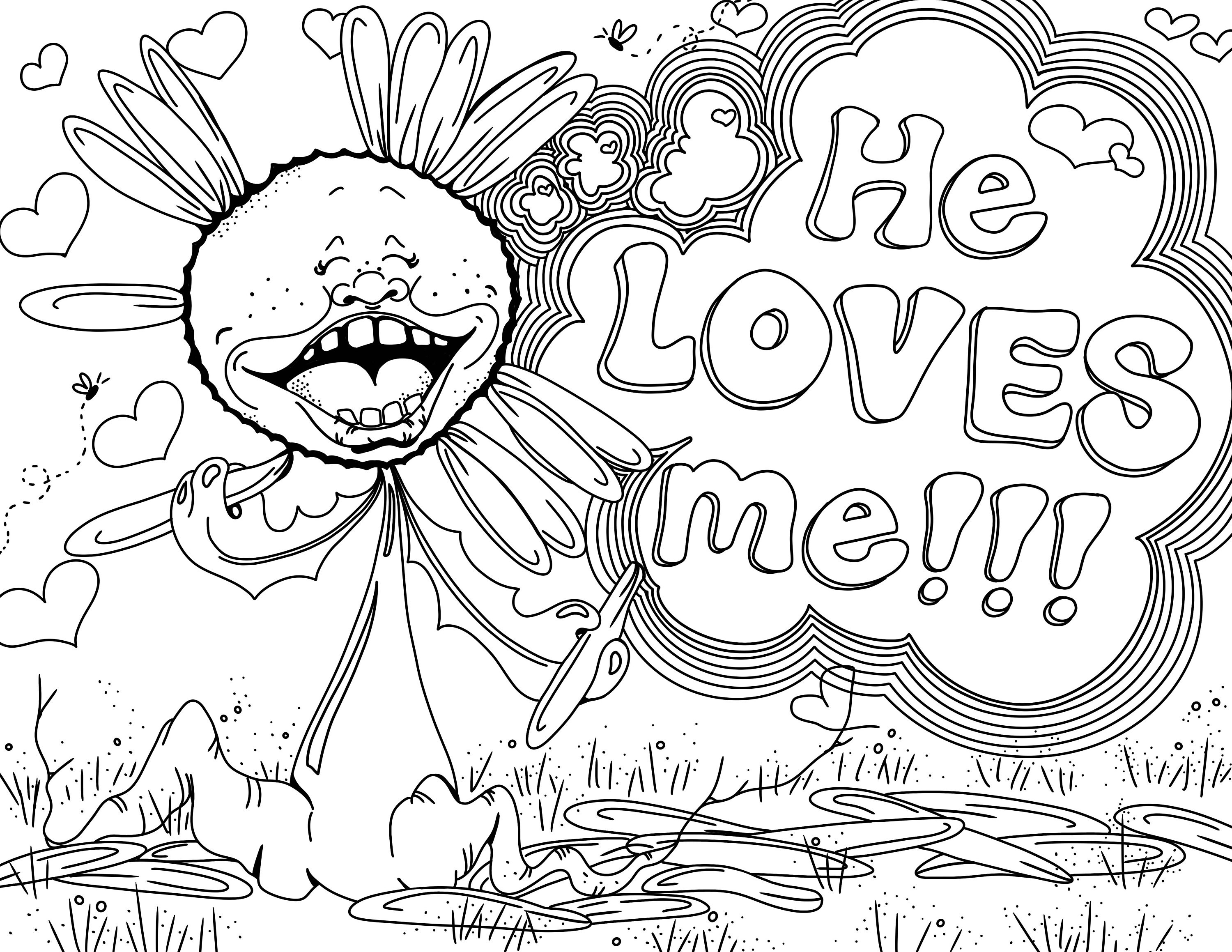 Set of 8 Love Themed Printable Coloring Sheets, Instant Download ...