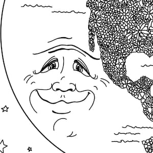 Mother Earth Coloring Page, Earth Day Coloring Sheet, Instant Digital ...