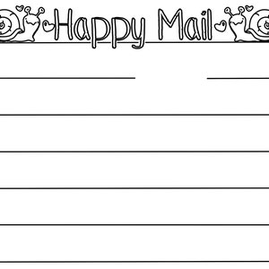 Printable Happy Mail Stationary, Pen Pal Stationary, Instant Download ...