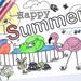 Digital Download Summer Themed Coloring Page, Printable Color Sheet ...