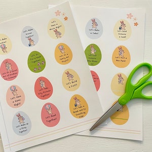 Printable Easter Egg Hunt Fillers, Family Time Themed Easter Egg Hunt ...