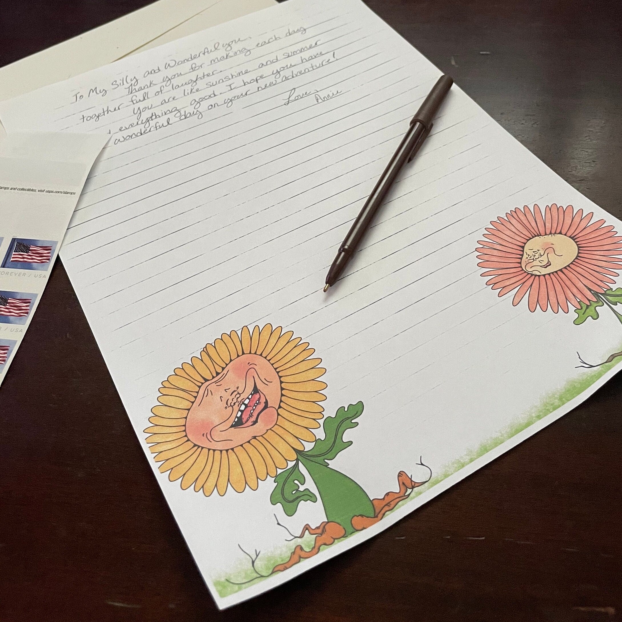 Instant Download and Print Stationary, Printable Wildflower Stationary ...