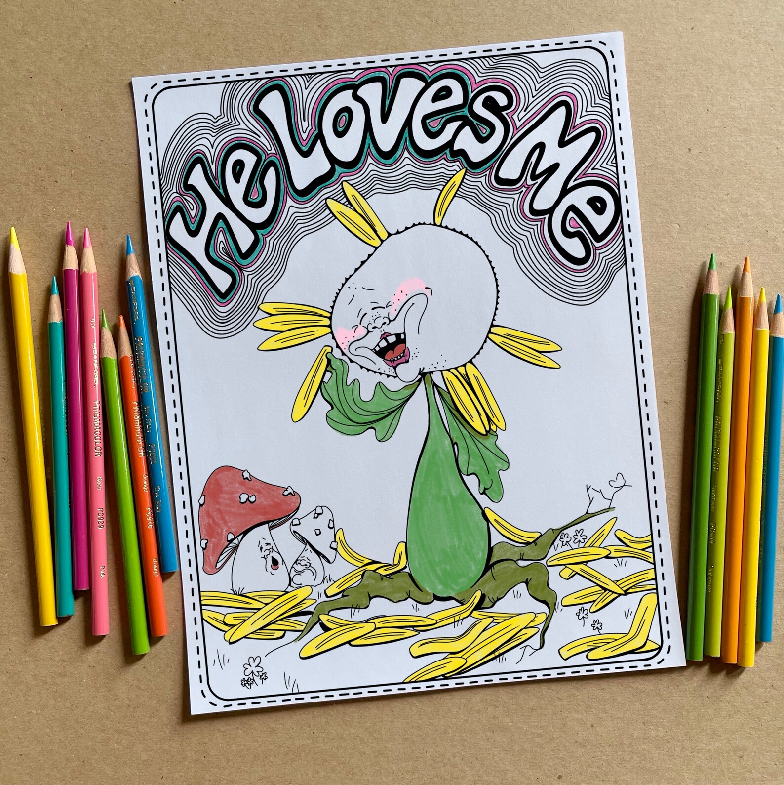 Printable Flower Power Coloring Page Set of 7, Flower Mandala, Instant ...