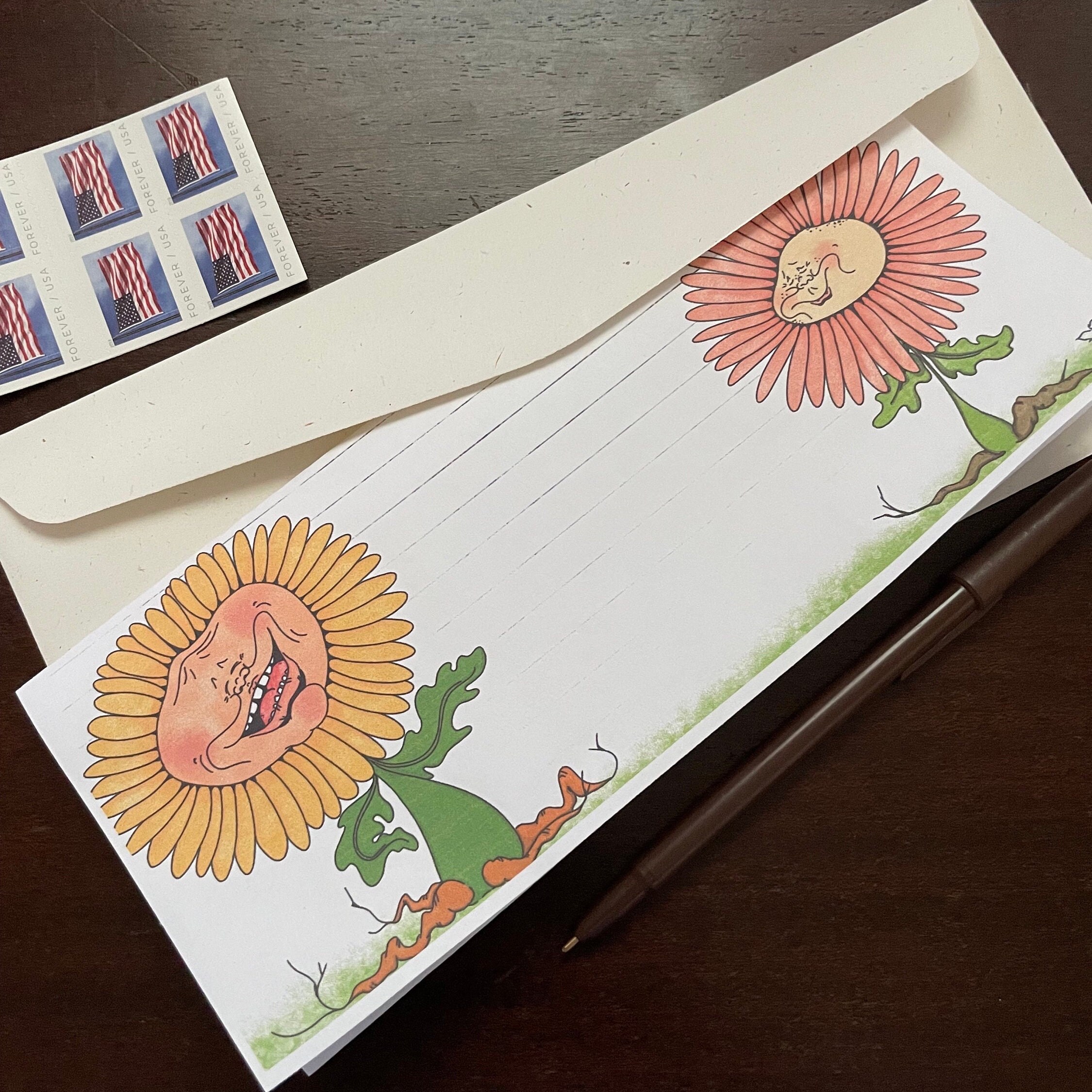 Instant Download and Print Stationary, Printable Wildflower Stationary ...