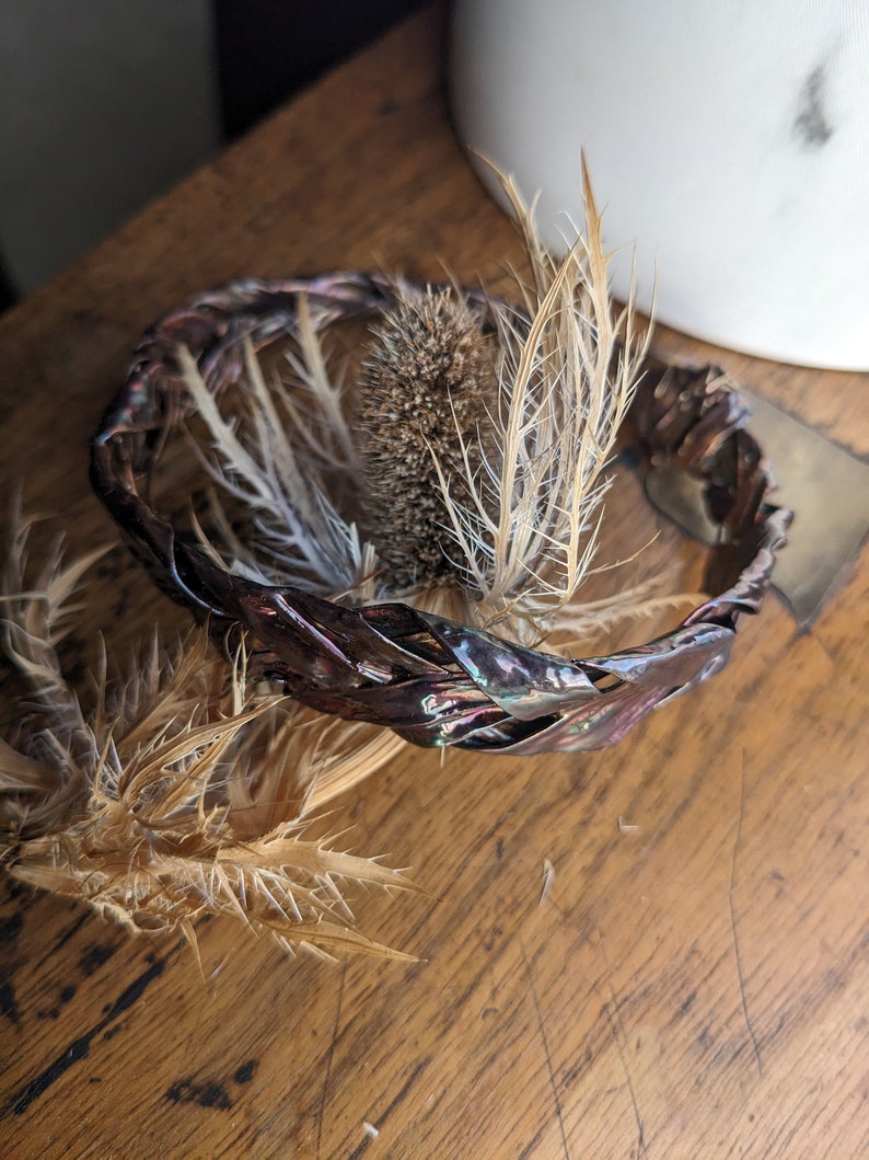 Real Grass Braid Bangle, Electroformed in Copper. Real Leaf Copper ...