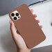 Brown Beige Matte Minimalist Aesthetic Phone Case iPhone 16 16e 15 14 ...