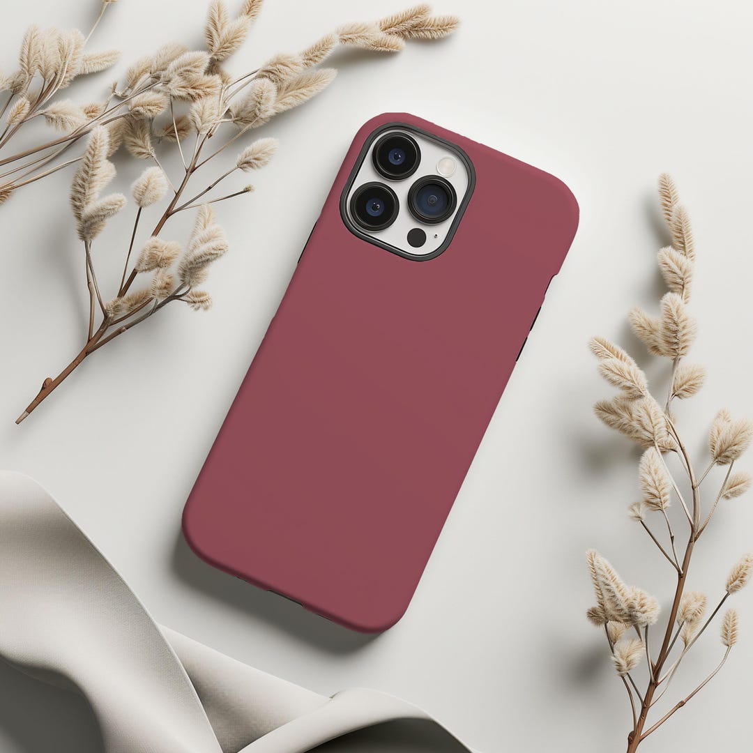 Deep Puce Minimalist Aesthetic Tough Phone Case Google Pixel 9 8 7 Pro ...