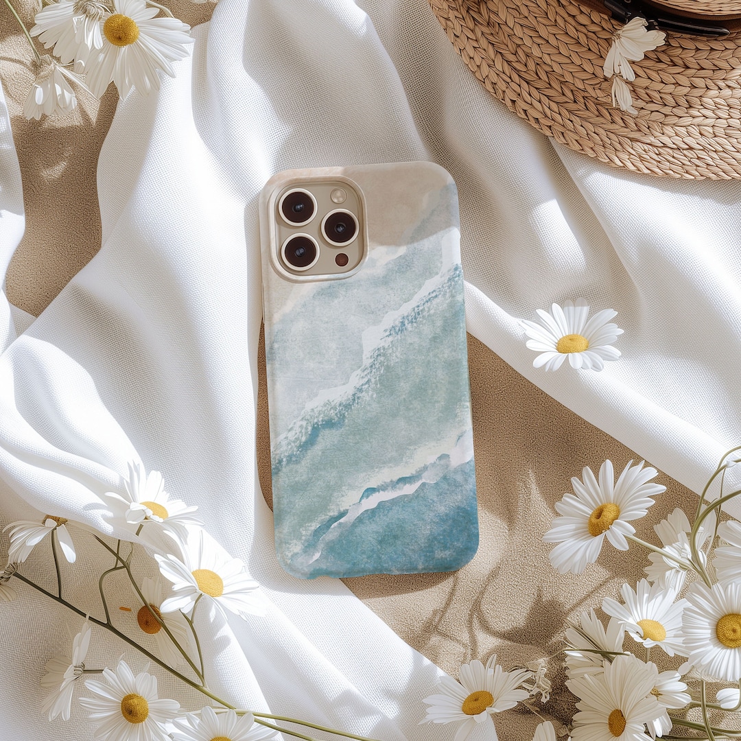 Boho Ocean Beach Aesthetic Tough Cute Phone Case iPhone 16 16e 15 14 13 ...