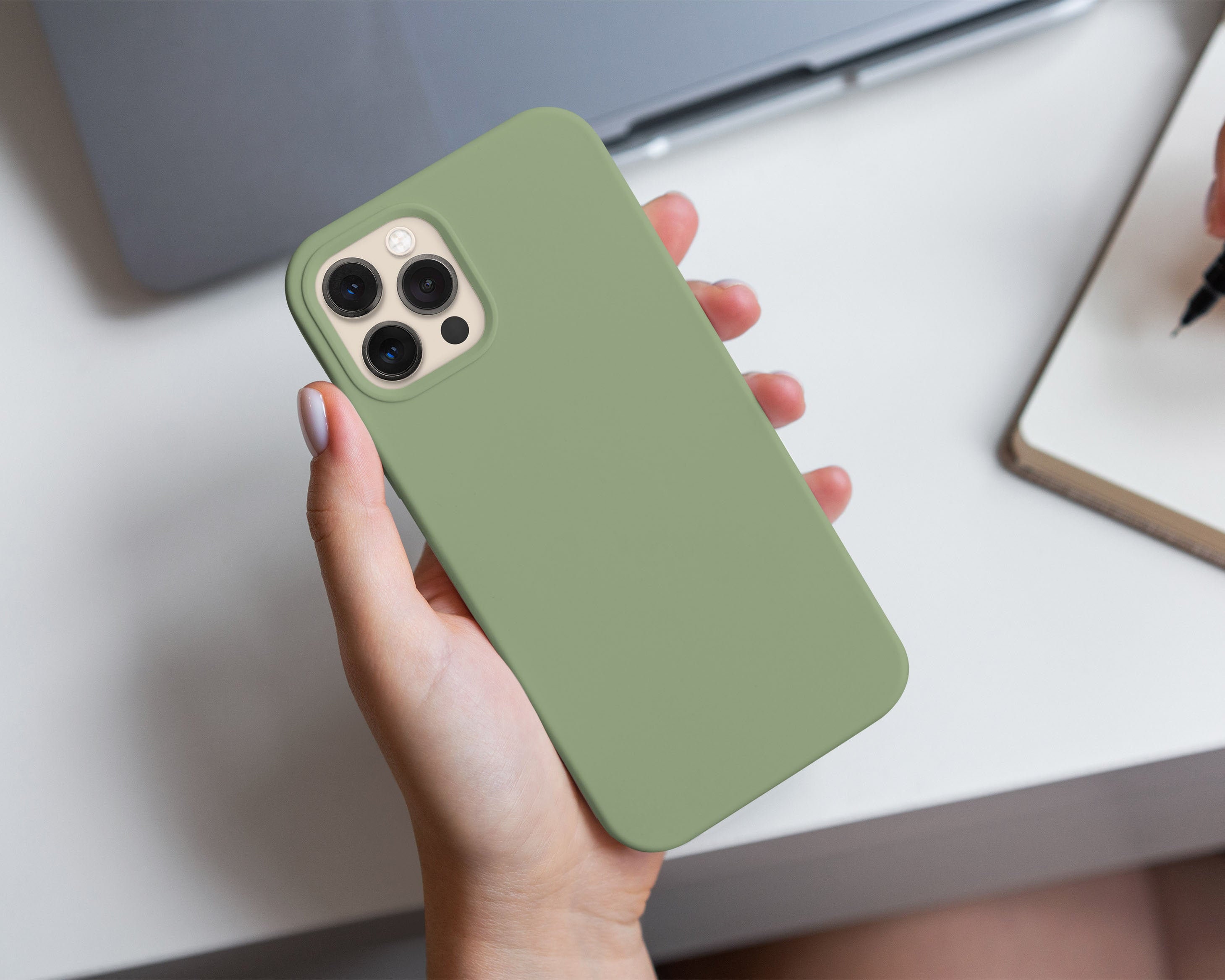 Sage Green Matte Minimalist Aesthetic Tough Phone Case Iphone - Etsy
