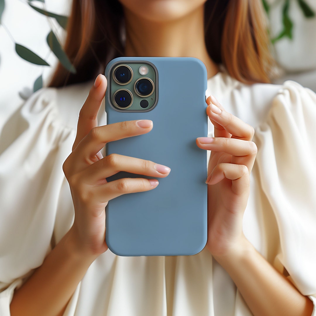 Weldon Blue Matte Minimalist Aesthetic Phone Case iPhone 16 16e 15 14 ...