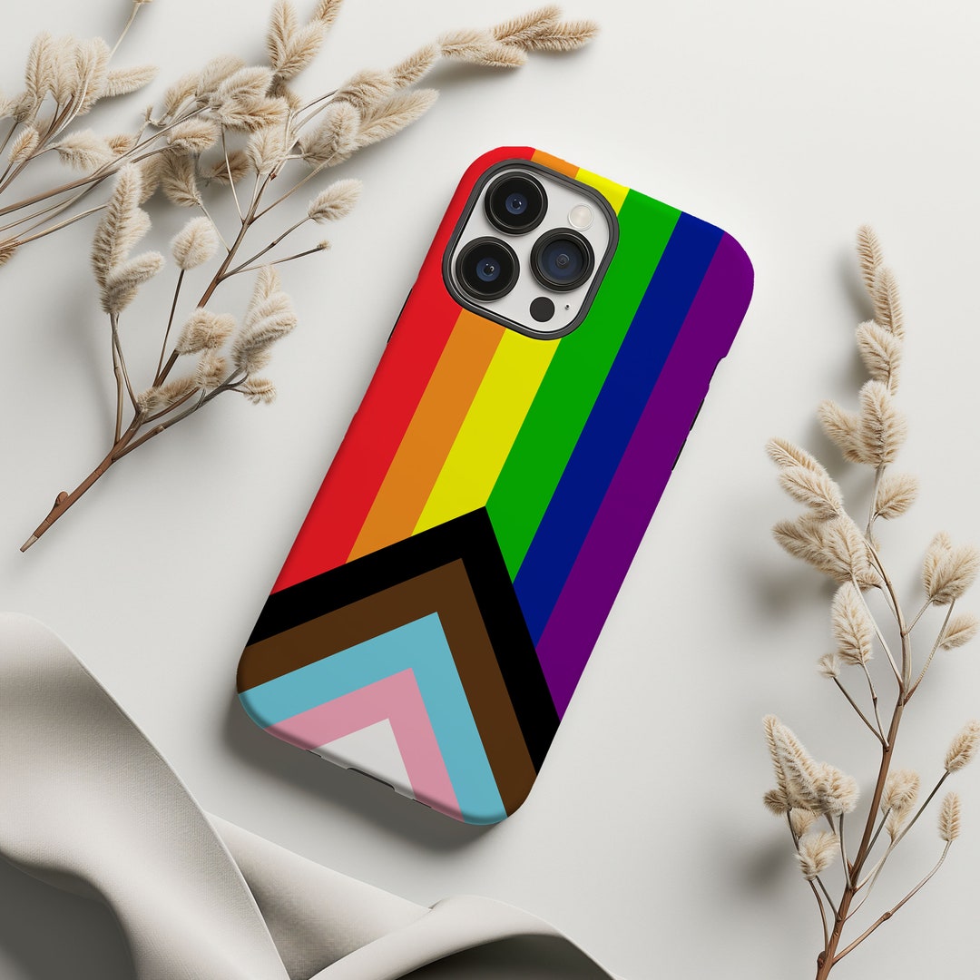 Progress Pride Flag Rainbow Phone Case | Subtle Pride Merch Gifts ...