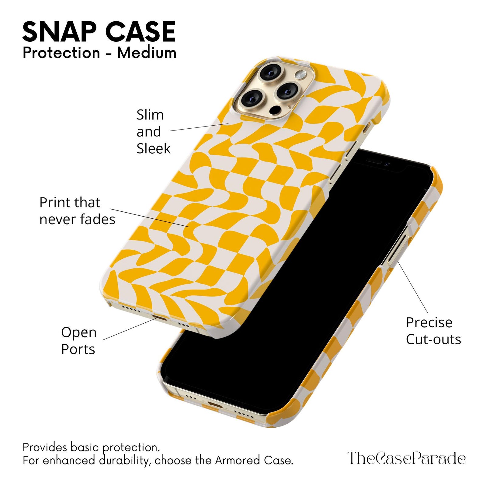 Yellow Checkered Check Grid Aesthetic Phone Case Samsung Galaxy S25 S24 ...