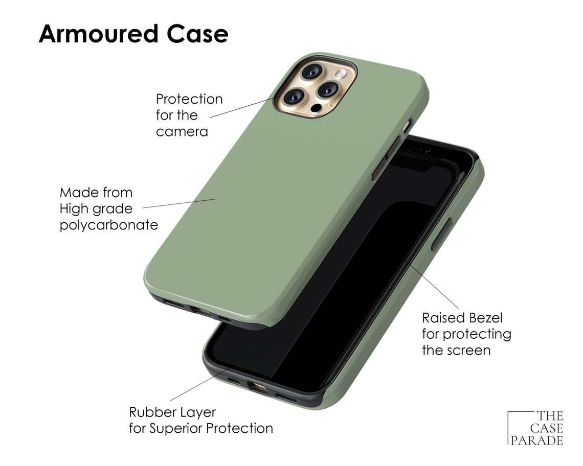 Sage Green Matte Minimalist Aesthetic Tough Phone Case for | Etsy