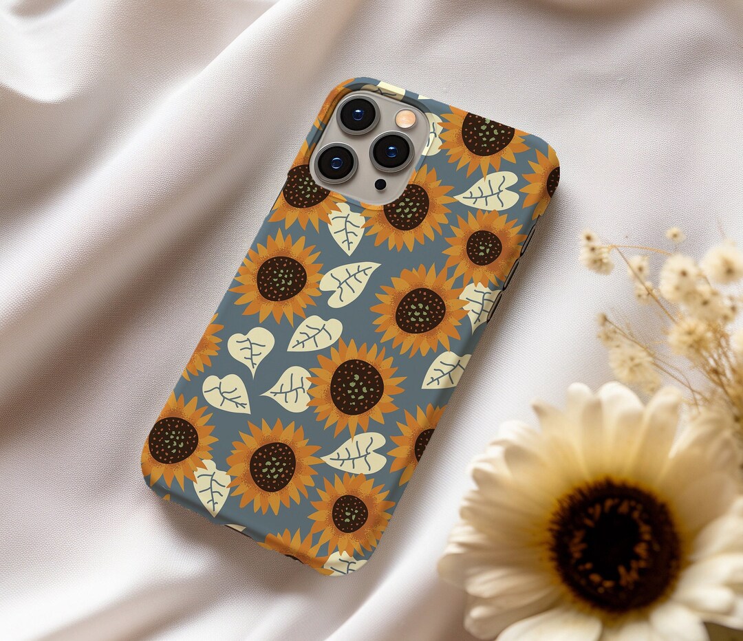Sunflower Floral Flowers Aesthetic Phone Case iPhone 16 16e 15 14 13 12 ...