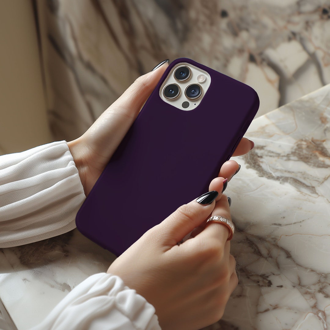 Dark Purple Matte Minimalist Aesthetic Phone Case Samsung Galaxy S25 ...