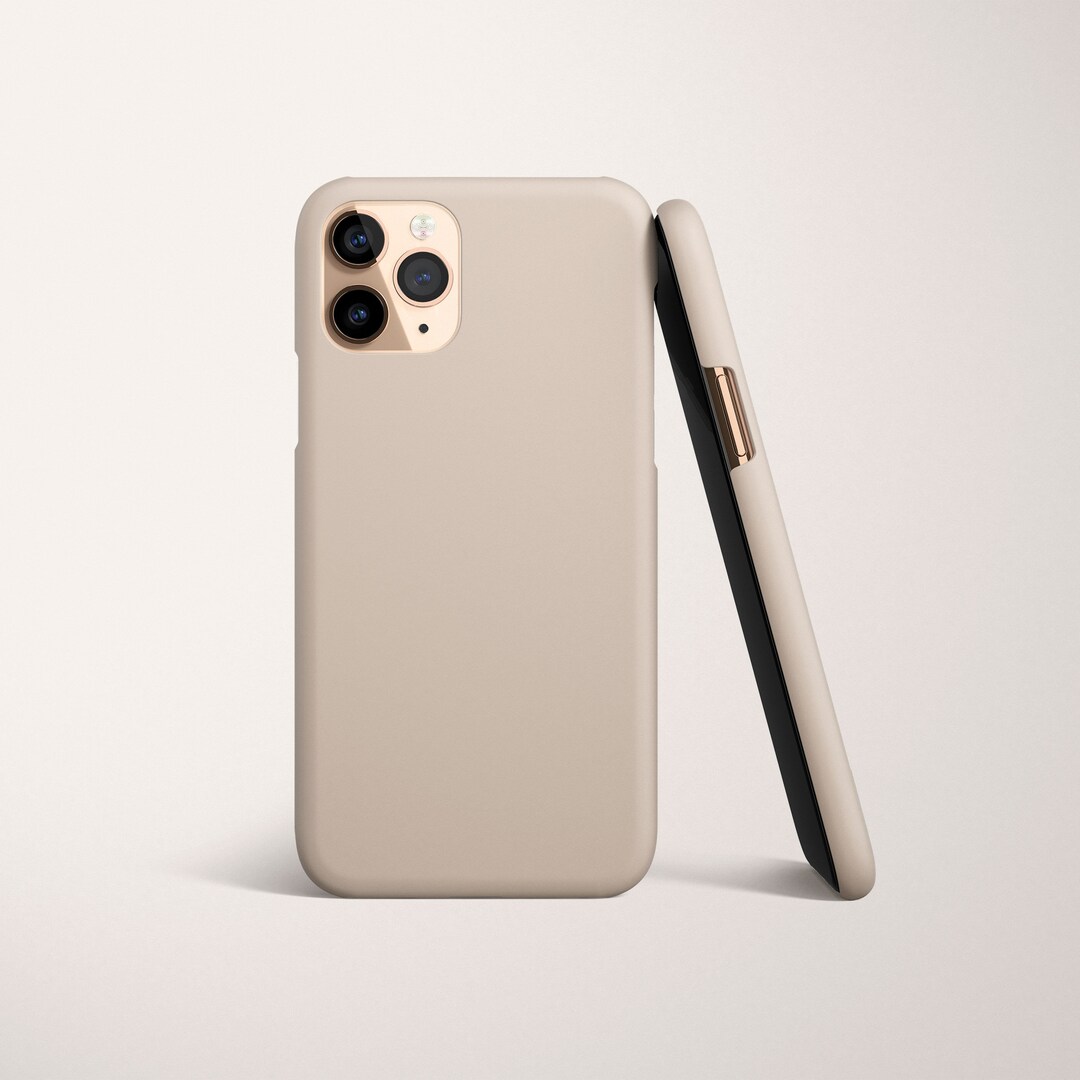 Pastel Beige Matte Minimalist Aesthetic Phone Case iPhone 16 16e 15 14 ...