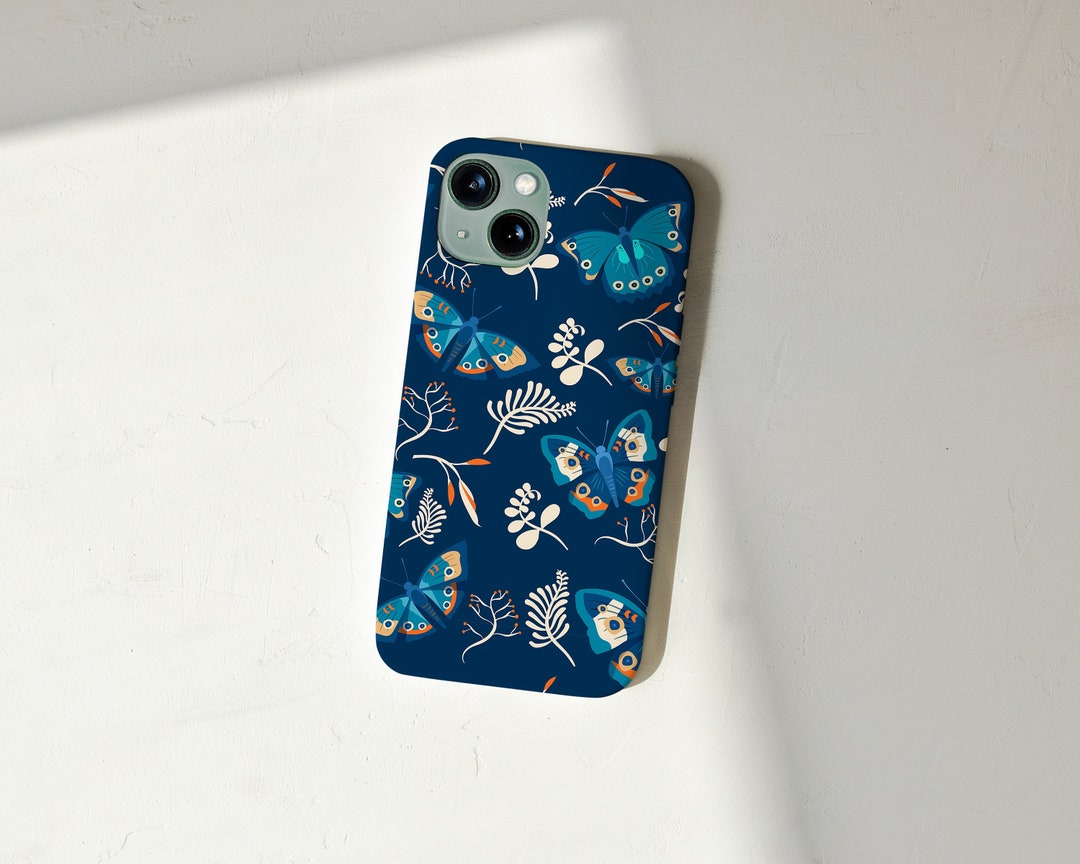 Blue Butterfly Aesthetic Cute Preppy Phone Case for Iphone 13 - Etsy