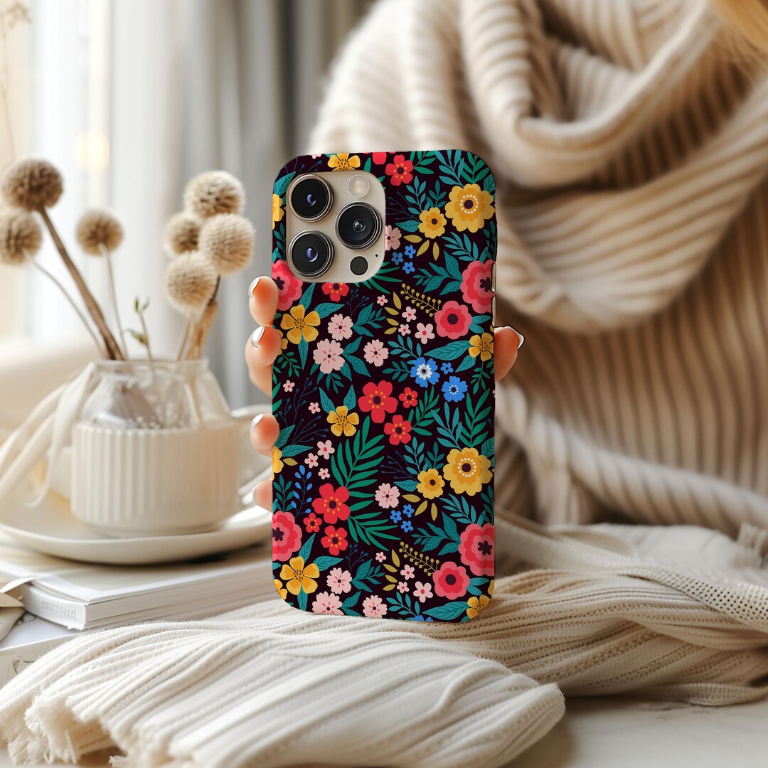 Floral Kawaii Aesthetic Flowers Preppy Phone Case Samsung Galaxy S25 ...