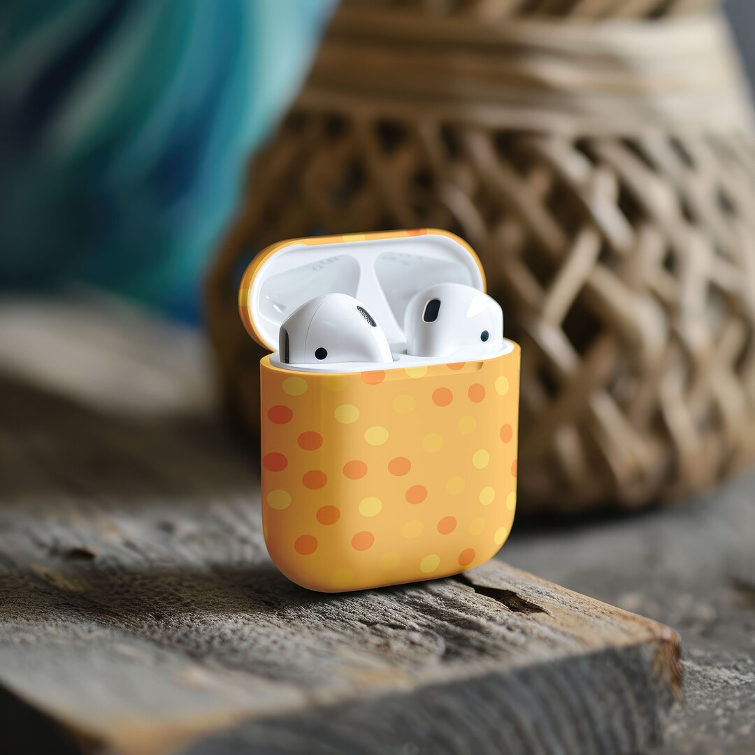 Yellow Polka Dot Cute Aesthetic Airpods 1 2 Pro Case With Keychain, 1st ...