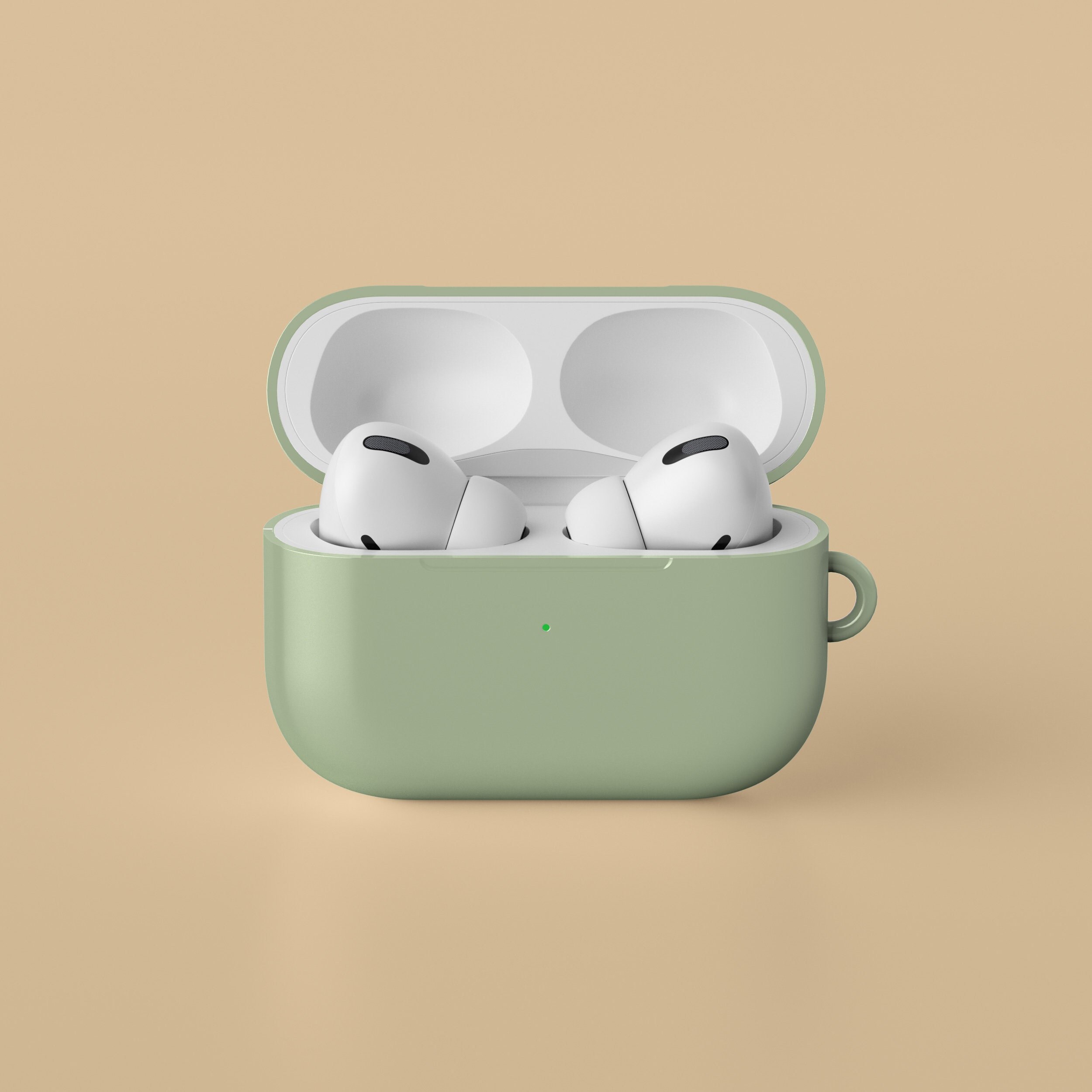 Sage Green Cute Aesthetic Airpods 1 2 Pro Case With Keychain - Etsy