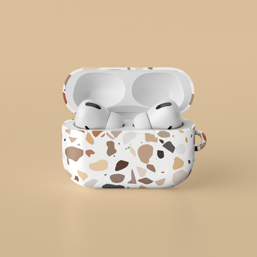 Terrazzo Cute Aesthetic Airpods 1 2 Pro Case With Keychain, 1st 2nd Gen ...