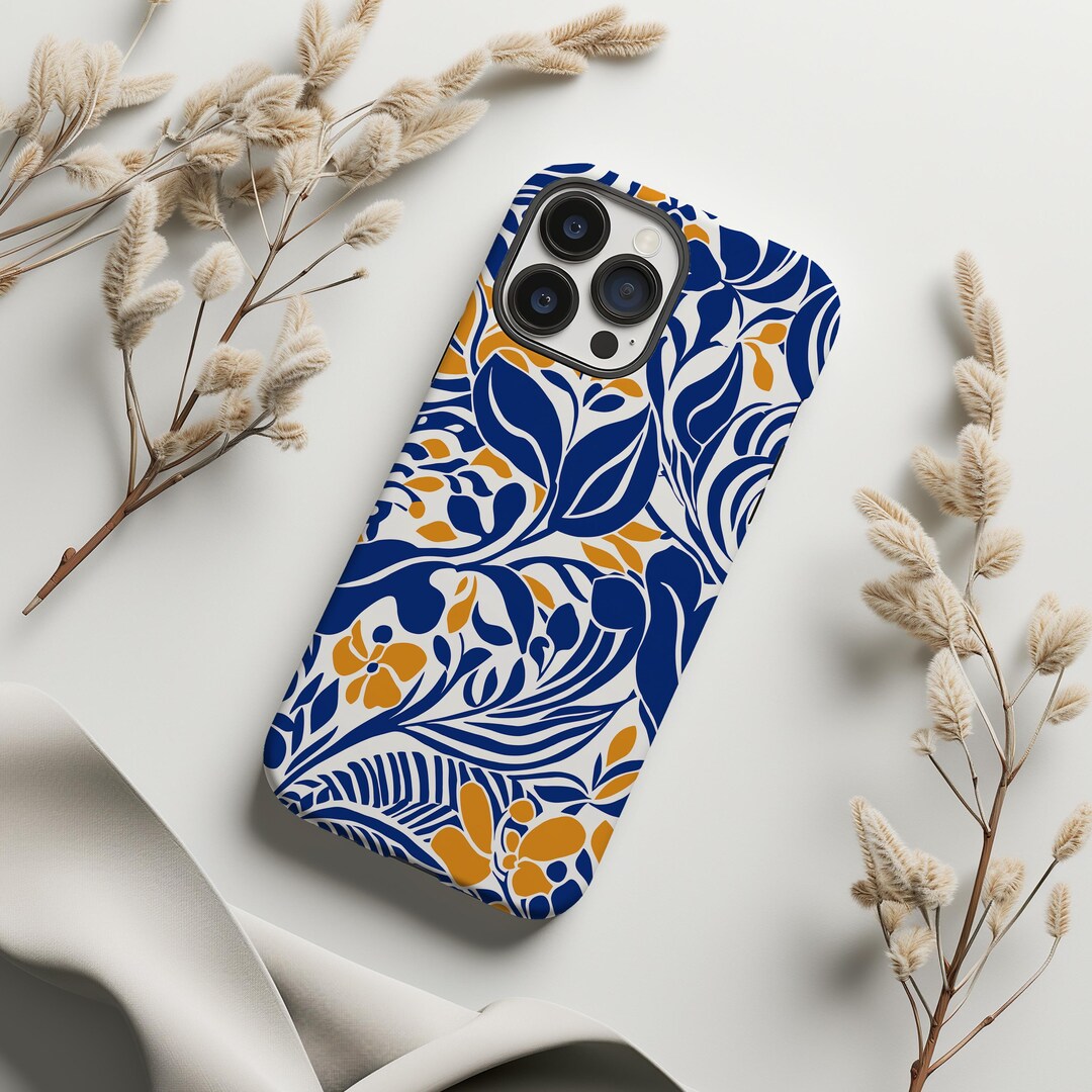 Blue Floral Wildflower Girly Trendy Phone Case iPhone 17 Air 16 16e 15 ...