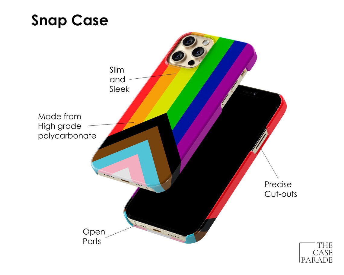 Progress Pride Flag Rainbow Phone Case | Subtle Pride Merch Gifts ...
