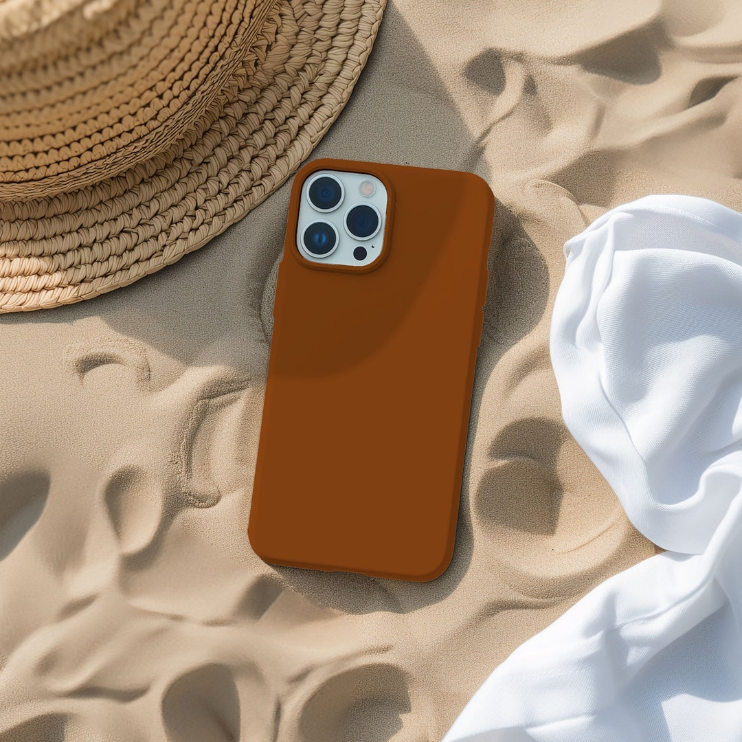 Saddle Brown Coffee Minimalist Aesthetic Phone Case Samsung Galaxy S25 ...