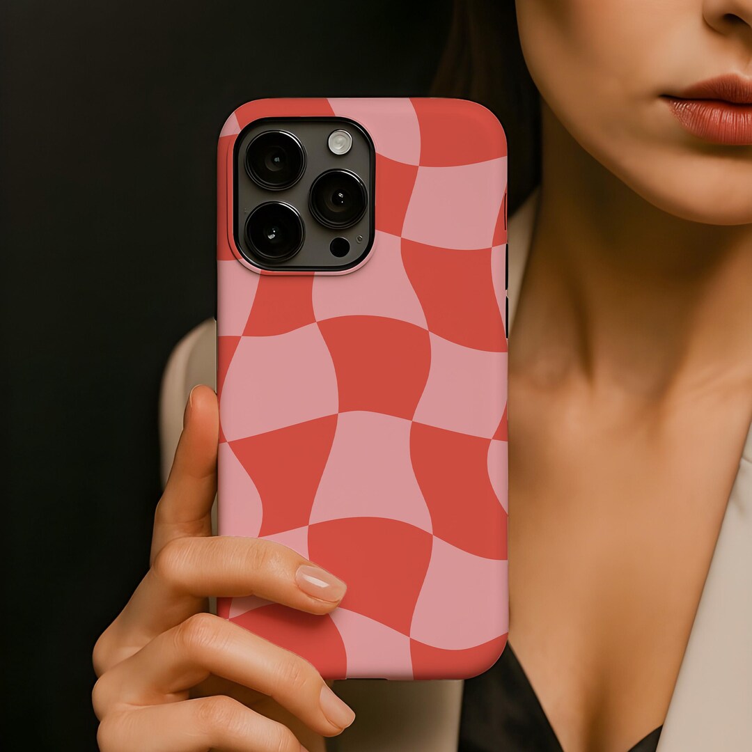 Checkered Retro 70s 80s Hippie Phone Case Samsung Galaxy S25 S24 S23 ...
