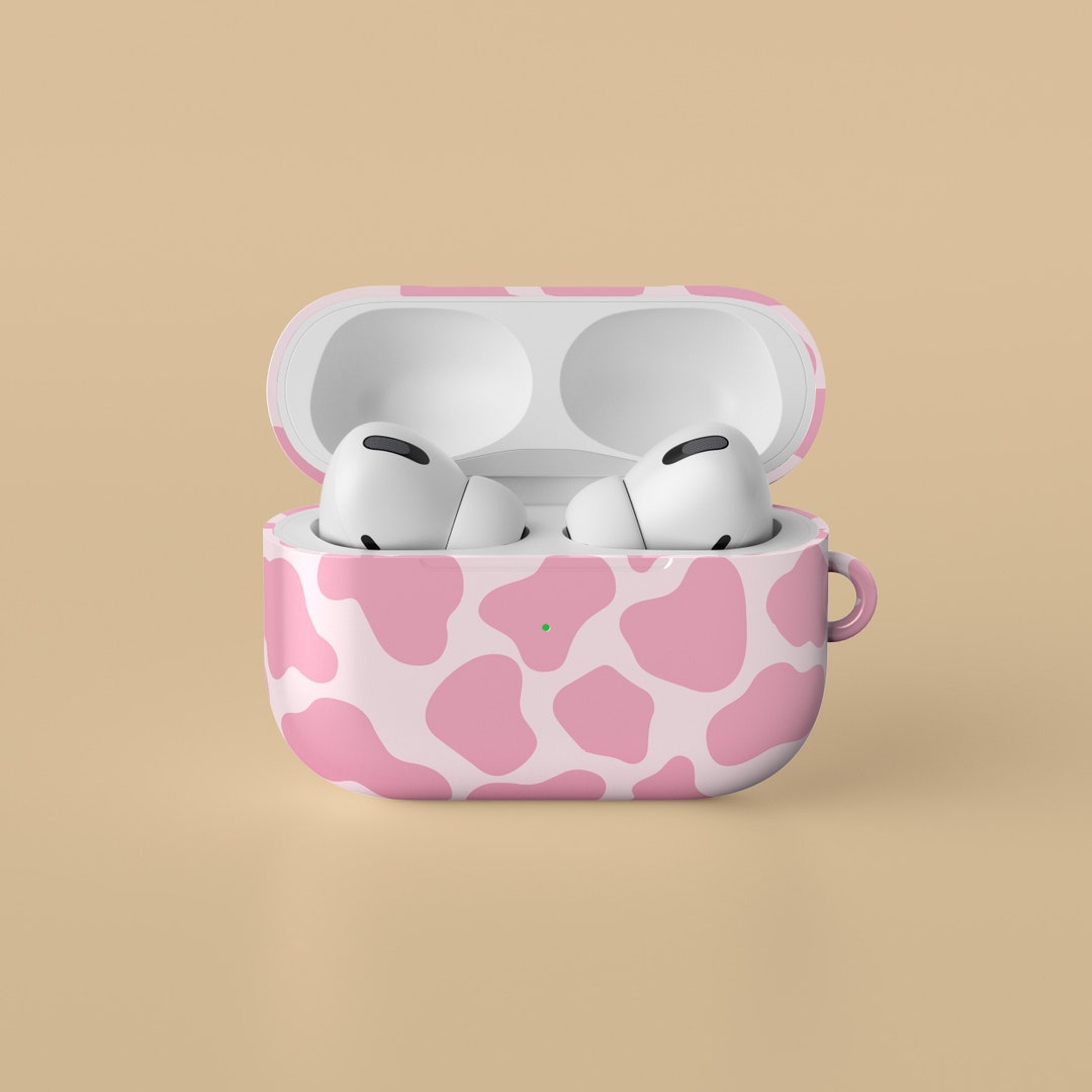 Pink Cow Airpods Case Cute Aesthetic Airpods 1 2 Pro Case With Keychain ...