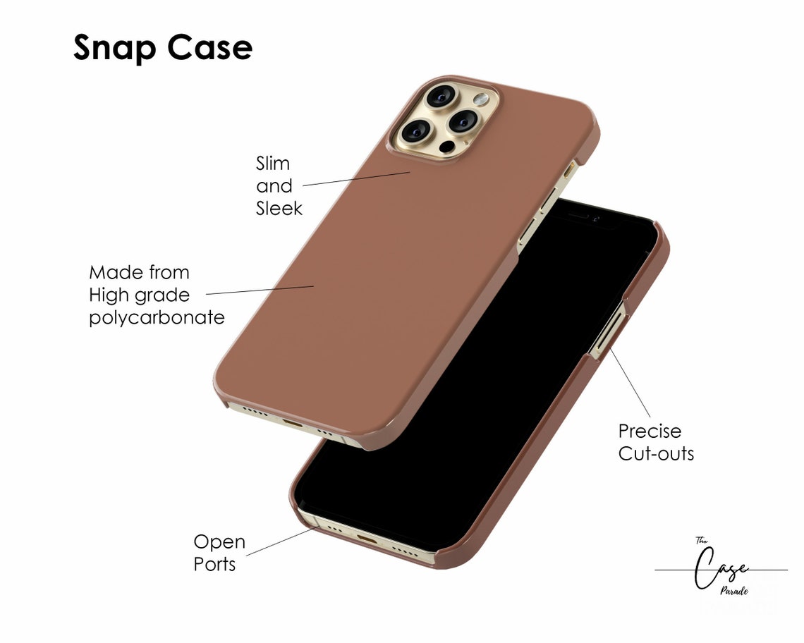 Brown Beige Matte Minimalist Aesthetic Tough Phone Case Iphone - Etsy