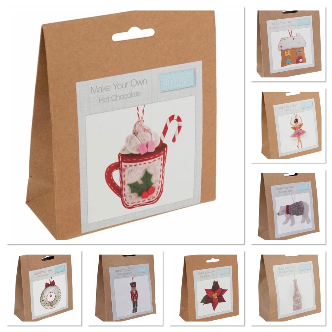 Trimits Felt Christmas Decoration Sewing Kit: Beginner Craft - Etsy UK