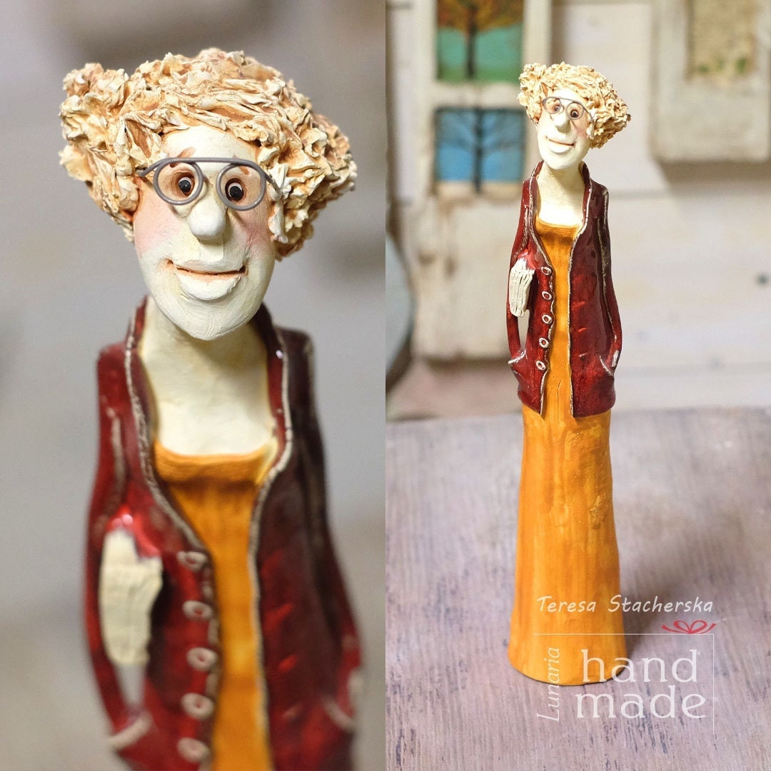 Ceramic Sculpture Pottery Handmade Ceramic Woman Figurine - Etsy