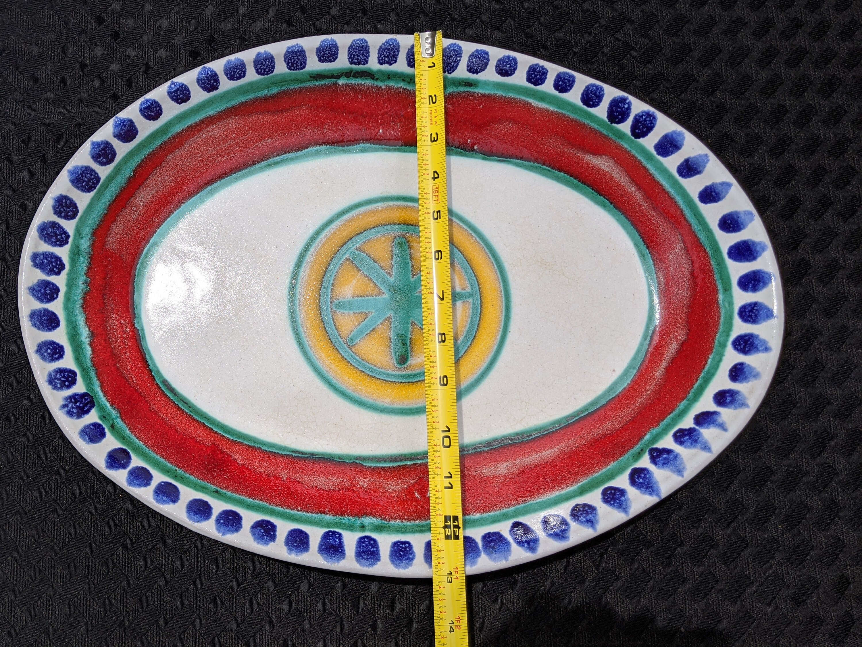 Large Desimone Platter With Geometric Design Signed From - Etsy