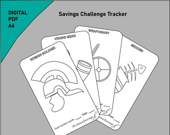 Basic Savings Challenge Trackers Digital Download - Etsy