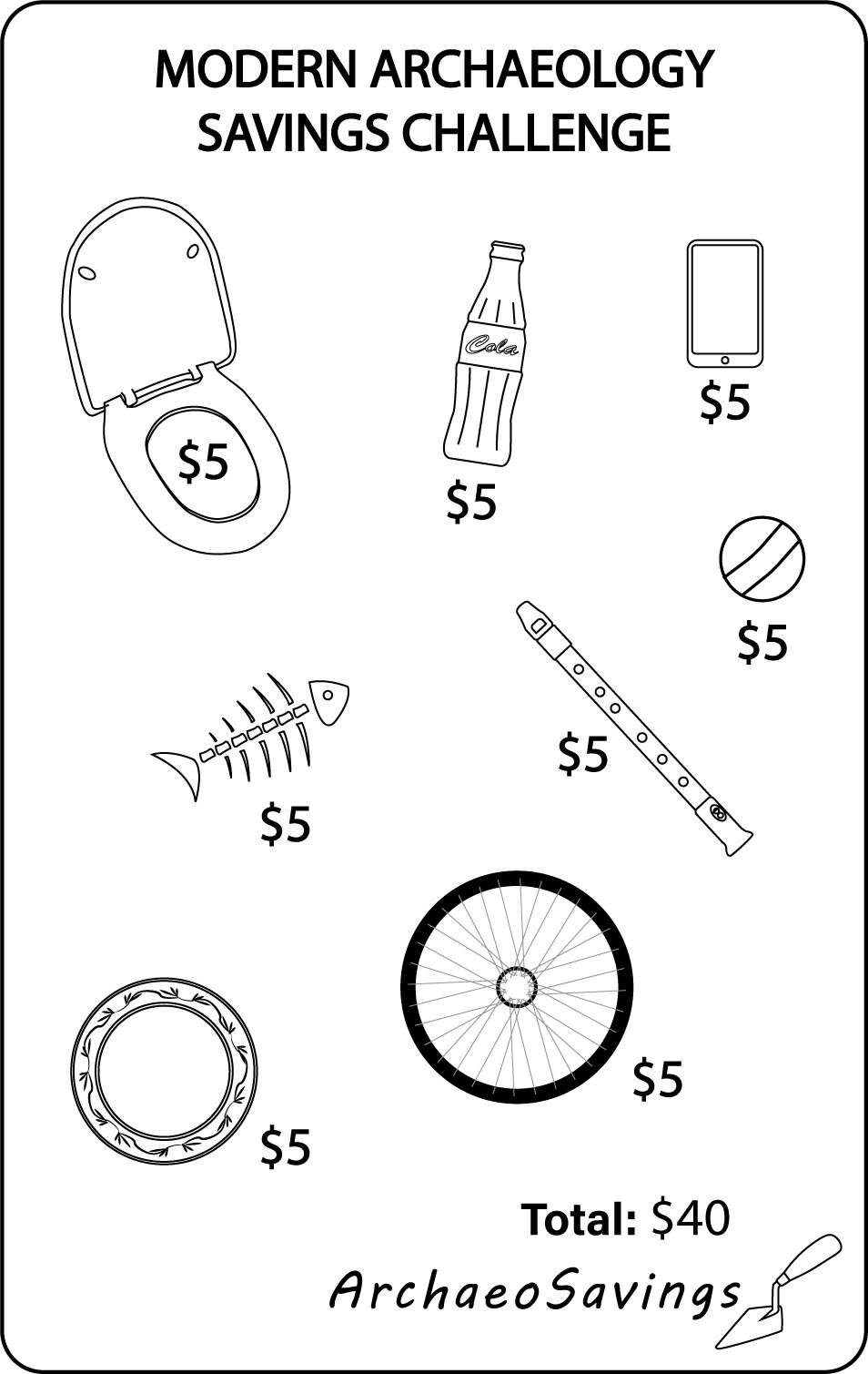 Basic Savings Challenge Trackers Digital Download - Etsy