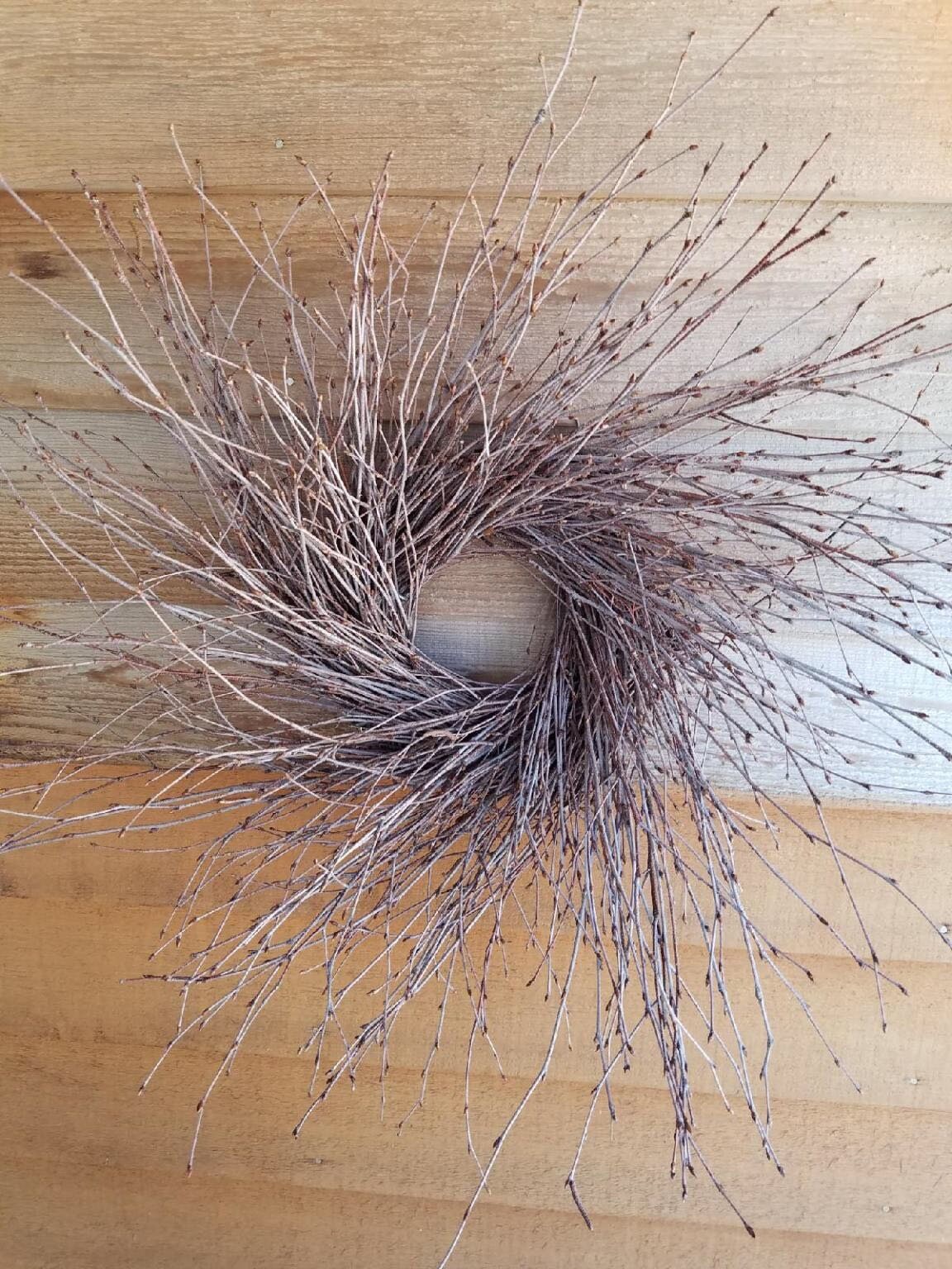 Twig Wreath, Birch Twig Wreath, Outdoor Wreath, Made in Maine - Etsy