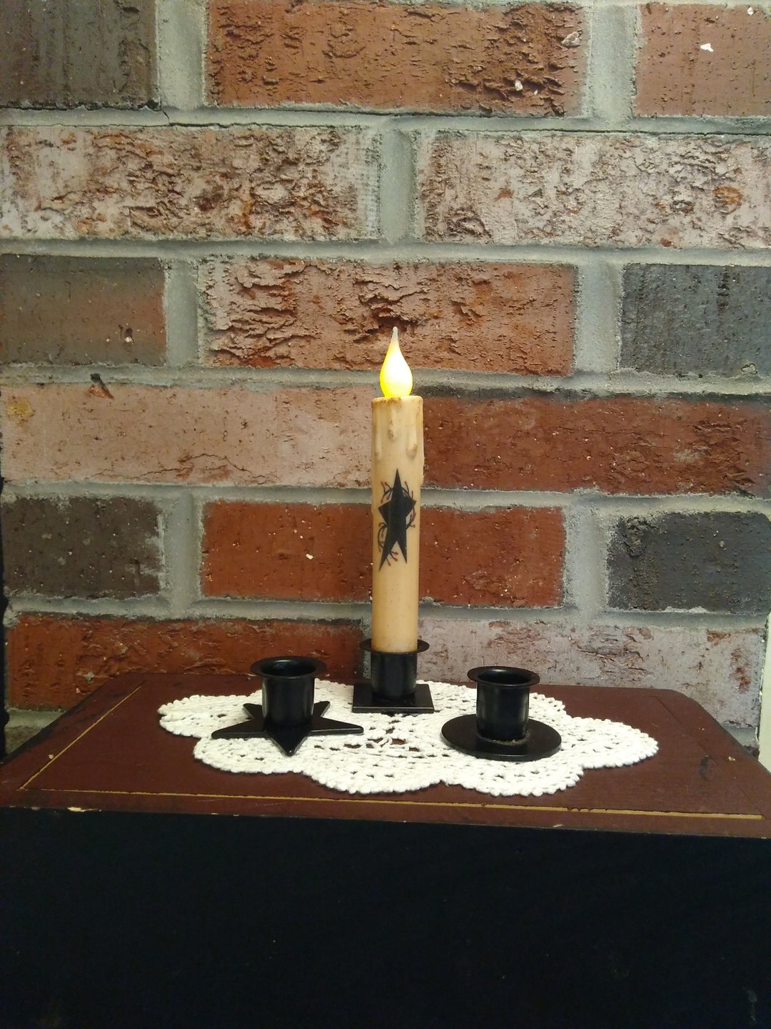Rustic Candle, Candle With Timer, Primitive Candle, Batteries and ...