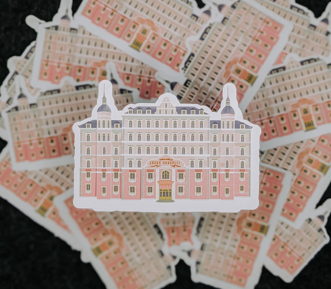 Grand Budapest Hotel, Sticker, Vinyl Sticker, Architecture, Notebook ...